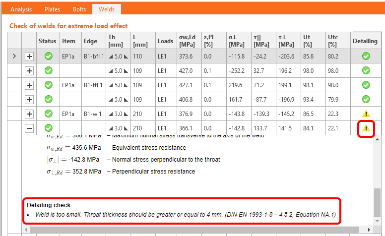 Detailing improvements for bolts and welds in Eurocode | IDEA StatiCa